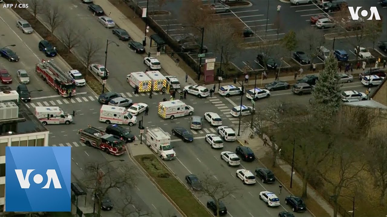 Aerial Footage of Police in Chicago After Shooting - YouTube