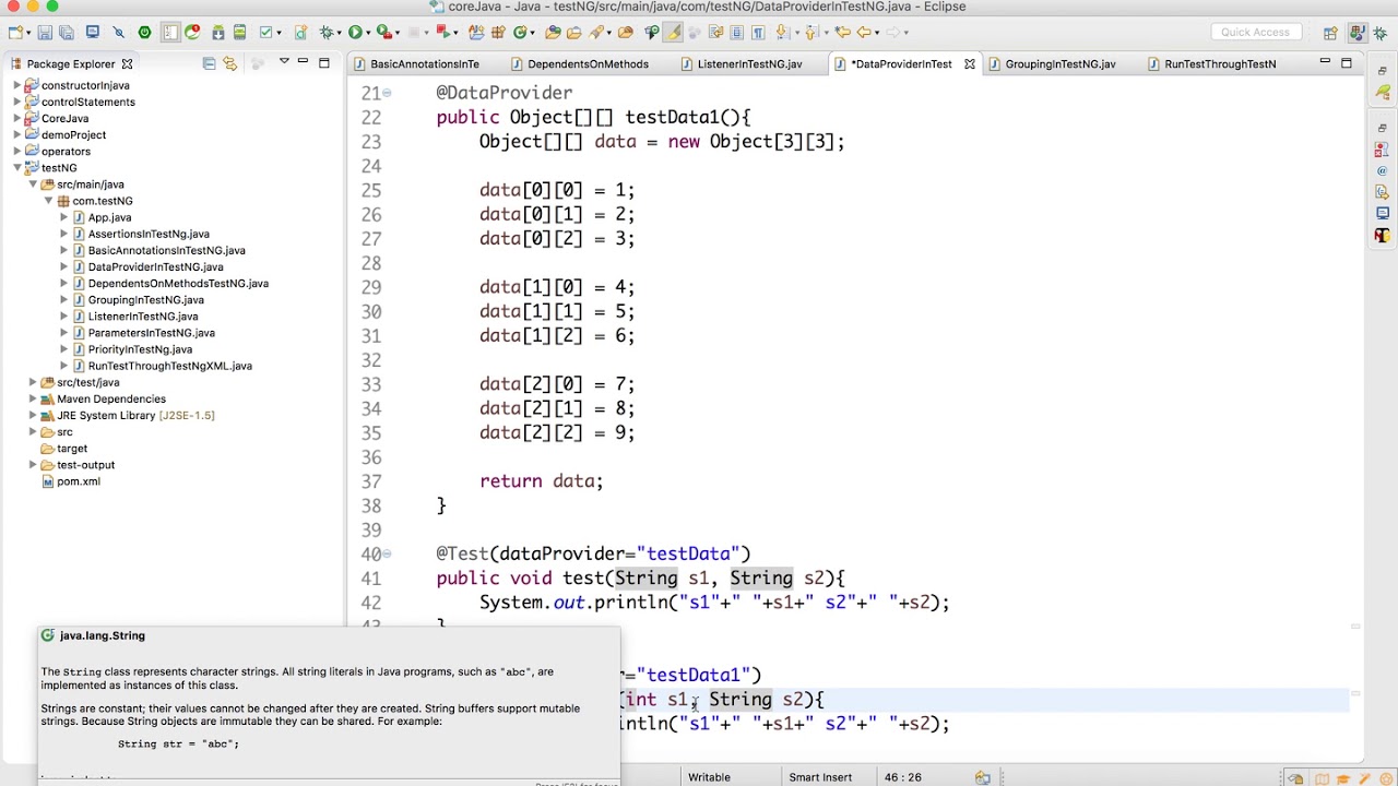 Dataprovider In Testng Youtube