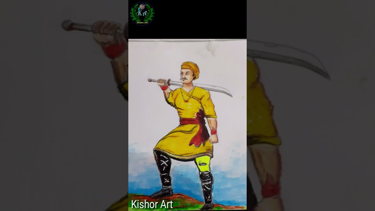 Lachit Borphukan drawing step by step #shorts || বীৰ লাচিত || Kishor ...