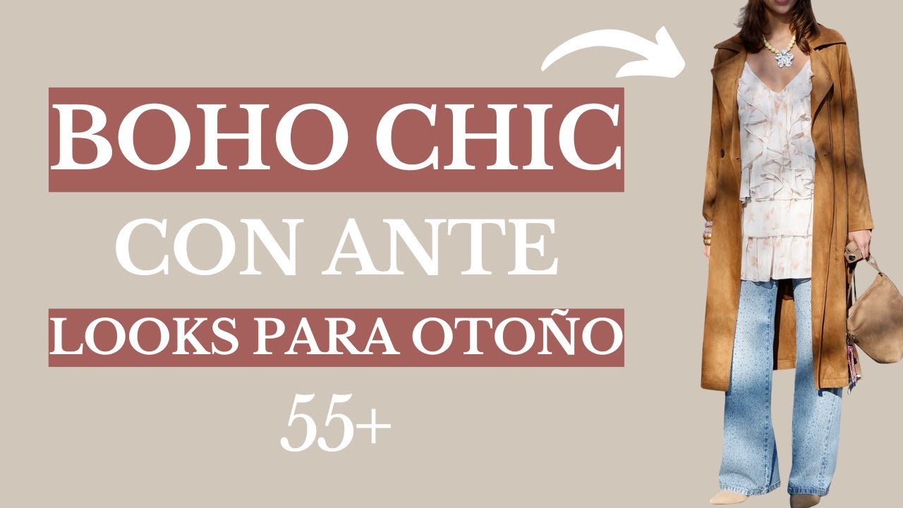 10 Looks Boho Chic con Ante para Mujeres +55 | Moda de Otoño Elegante ...