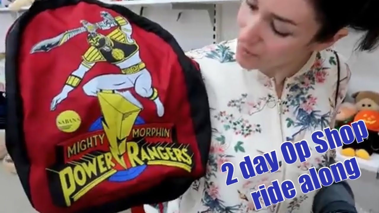 2 Day Op Shop Ride Along + Haul - Power Rangers 1995 Backpack - YouTube