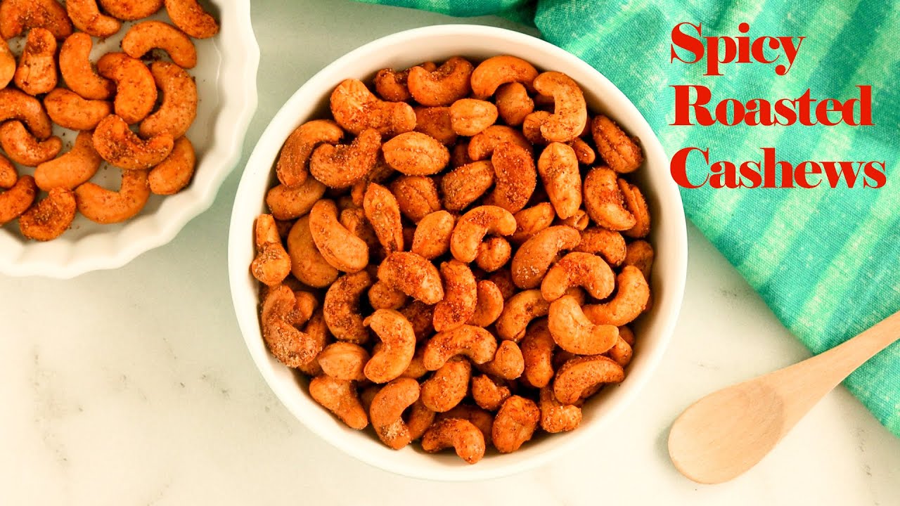 Spicy Roasted Cashews / Masala Kaju / Oven Roasted Spicy Cashews ...