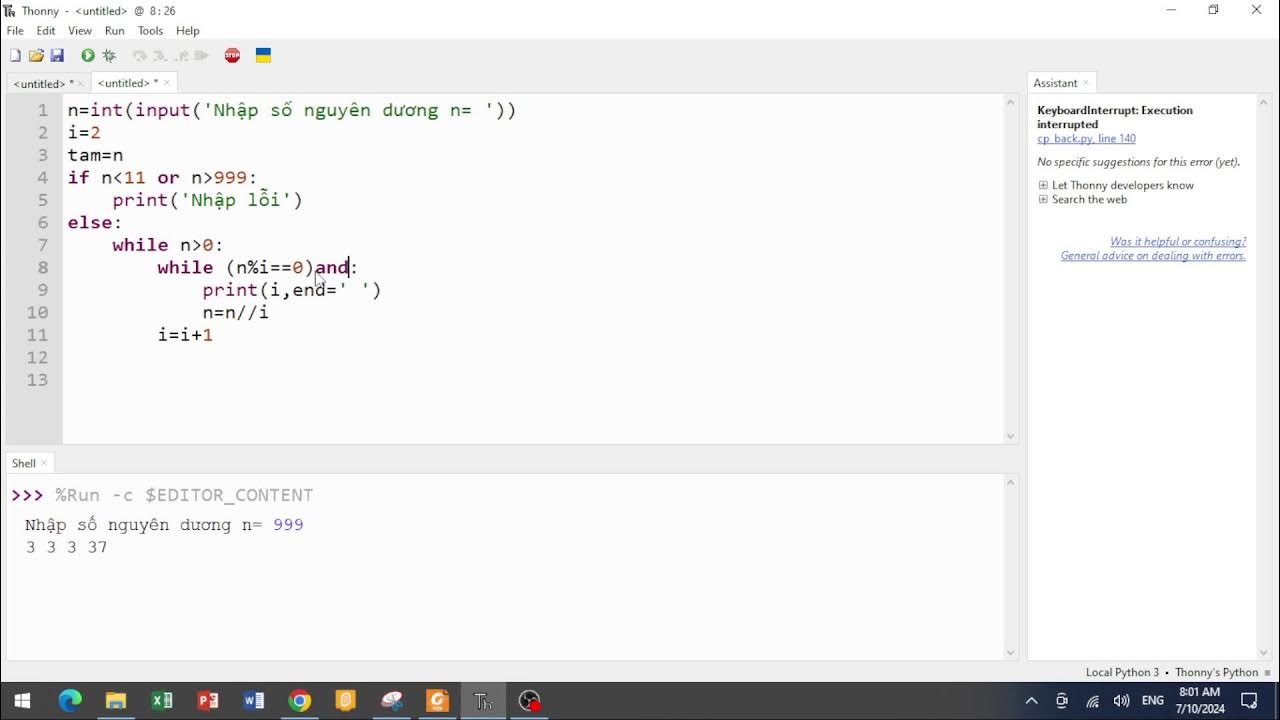 Giải bài tập Python cơ bản - YouTube