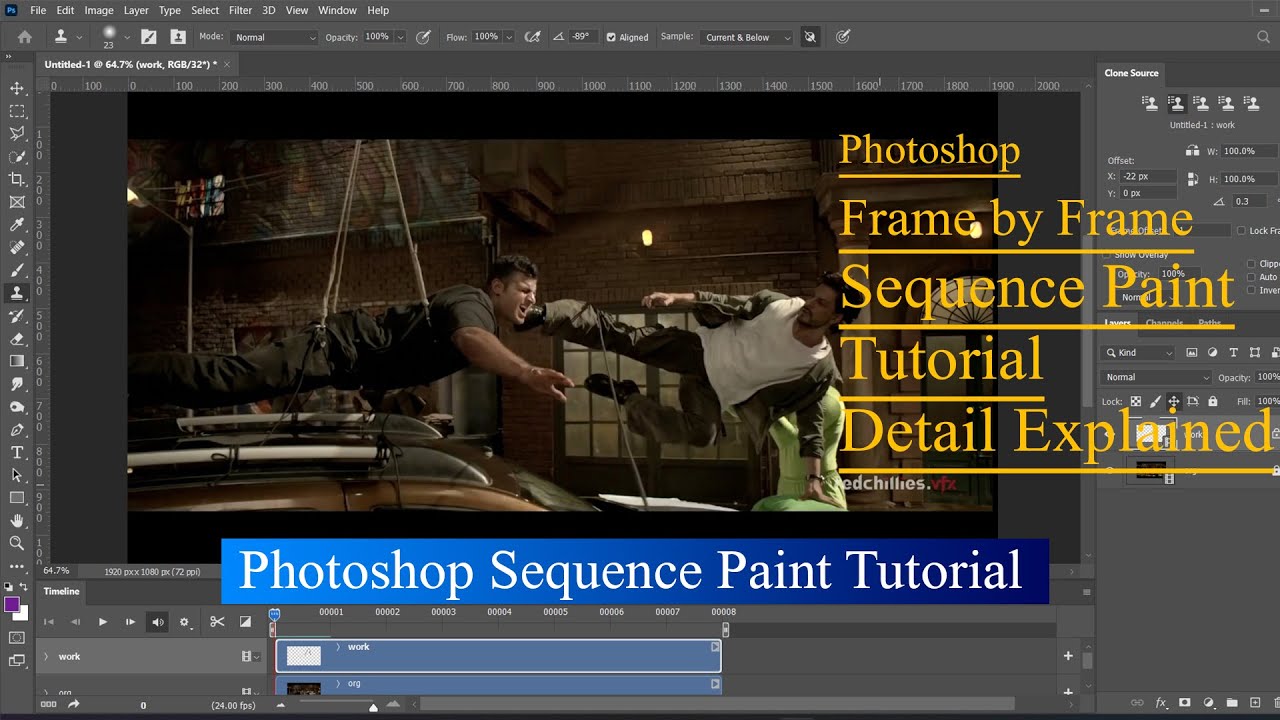 Photoshop Sequence Paint || Frame By Frame Paint In Photoshop ...
