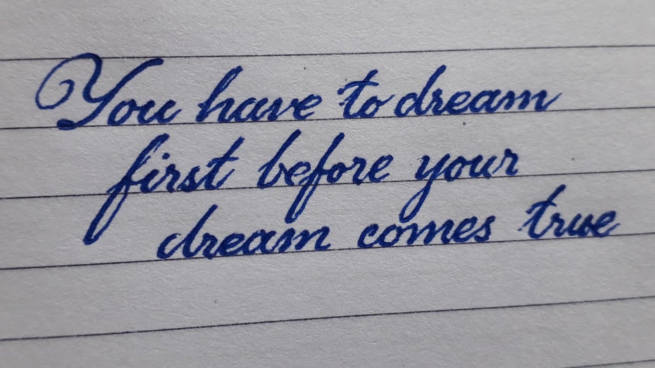 Nice Cursive Handwriting।CALIGRAPHY।🖋*😀GelPen😁 - YouTube