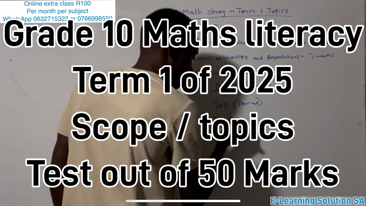 Grade 10 Maths Literacy Term 1 | Topics & Scope for Test 2025 (Test out ...