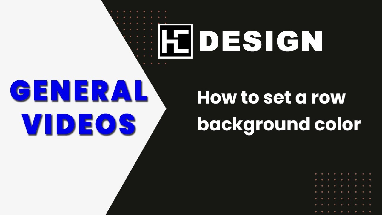 How to set a row background color - YouTube