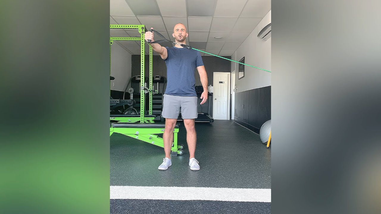 Theraband External Rotation into Jab - YouTube