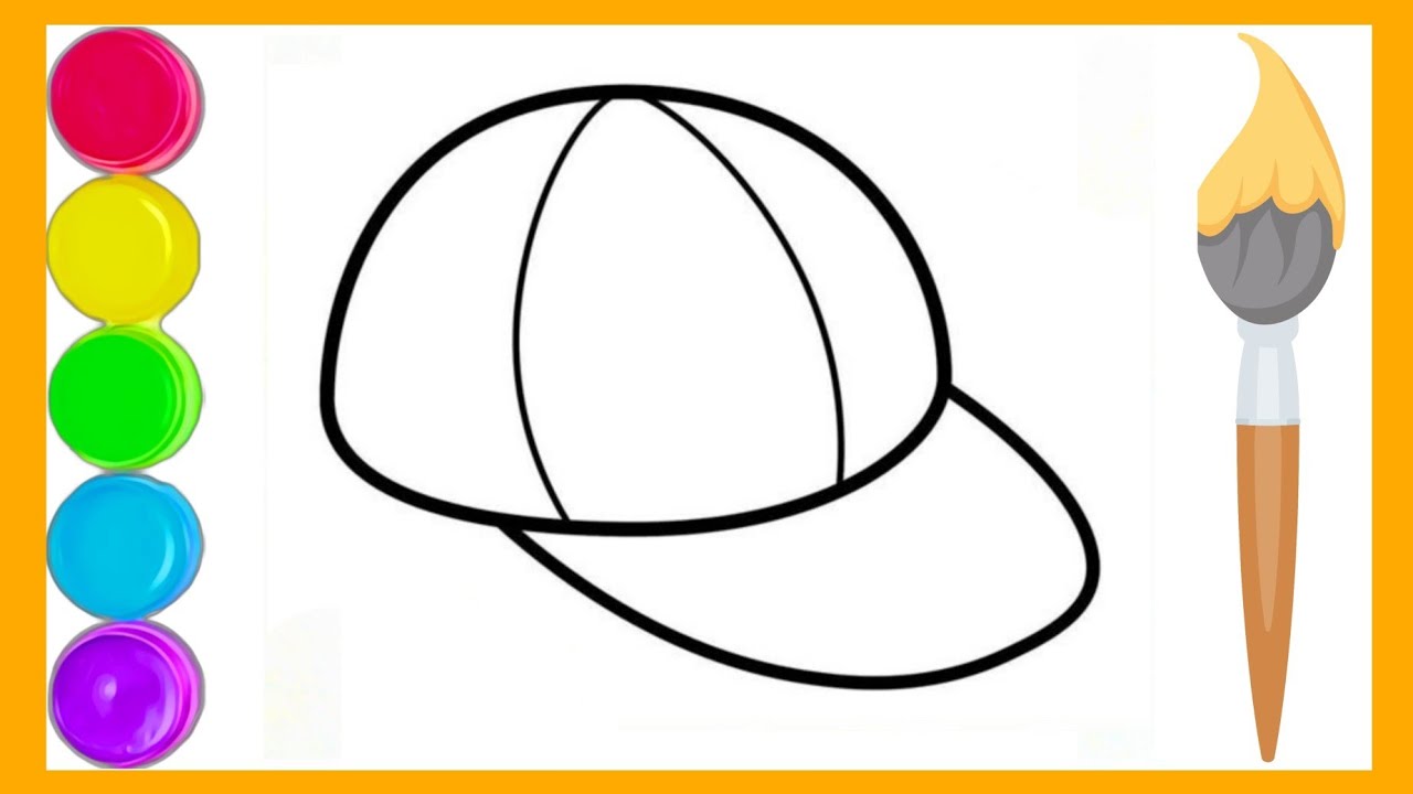 Cap drawing for kids and toodlers | how to draw a cap - YouTube