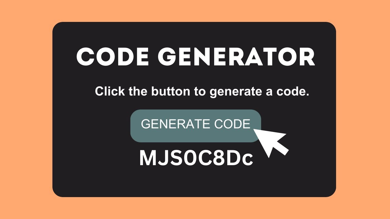 Code Generator Using HTML, CSS, and JavaScript. - YouTube