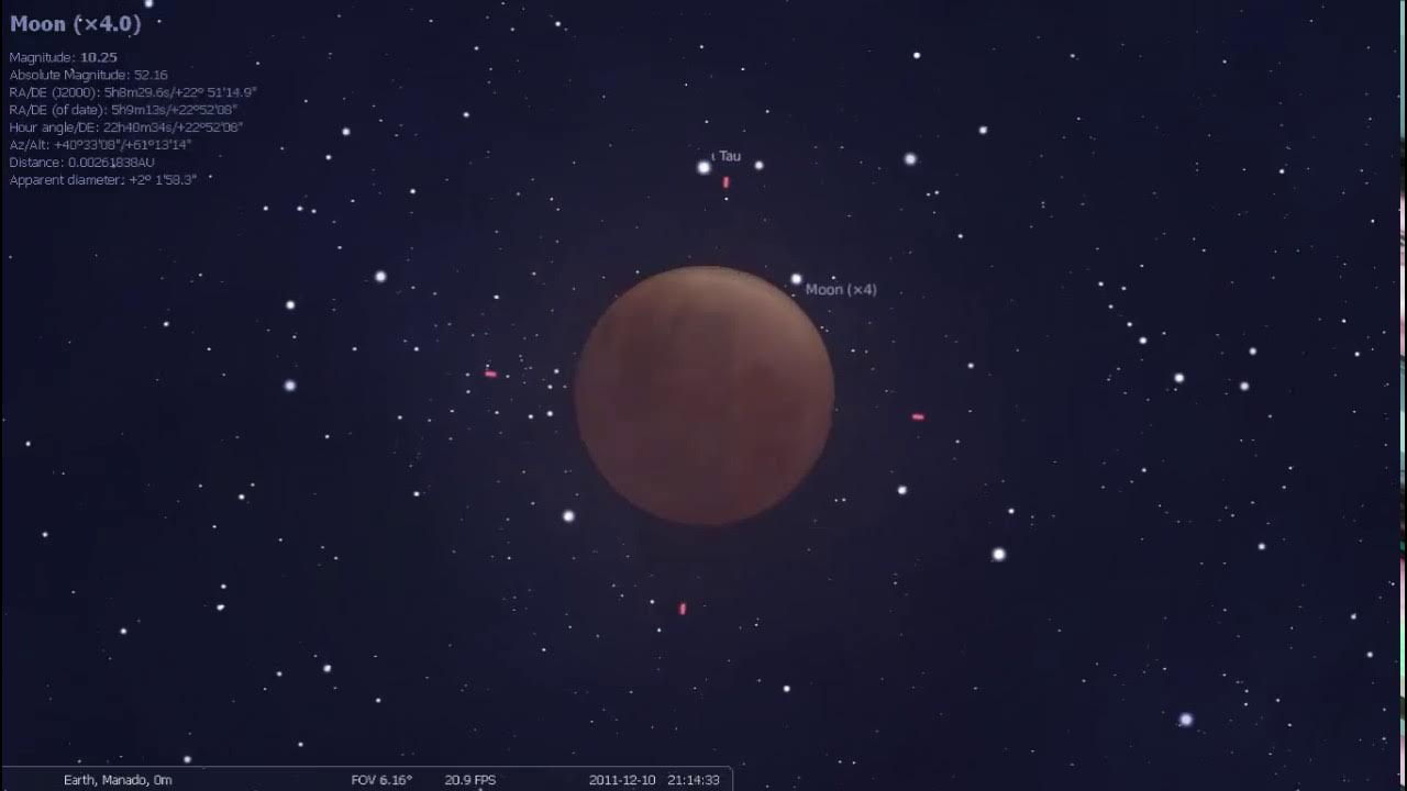 Lunar eclipse and Solar eclipse simulation in Stellarium - YouTube