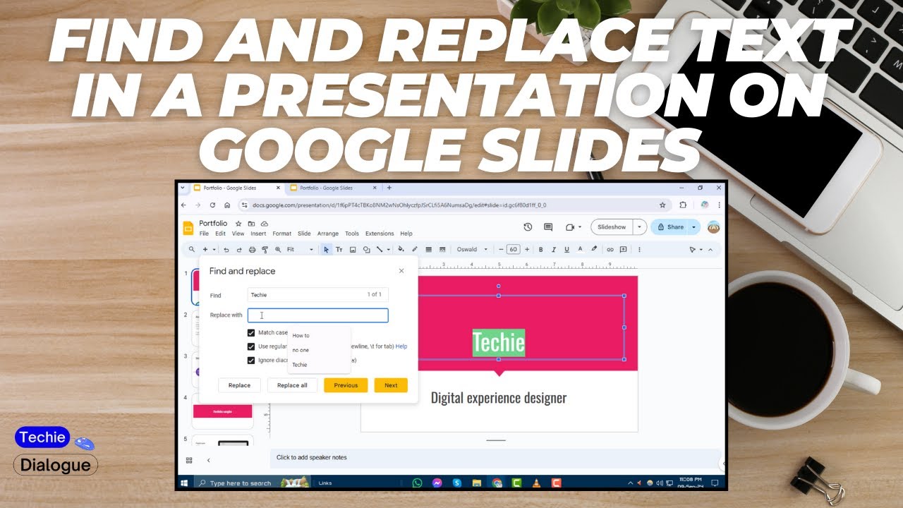 How to Find and Replace Text in a Presentation on Google Slides - YouTube