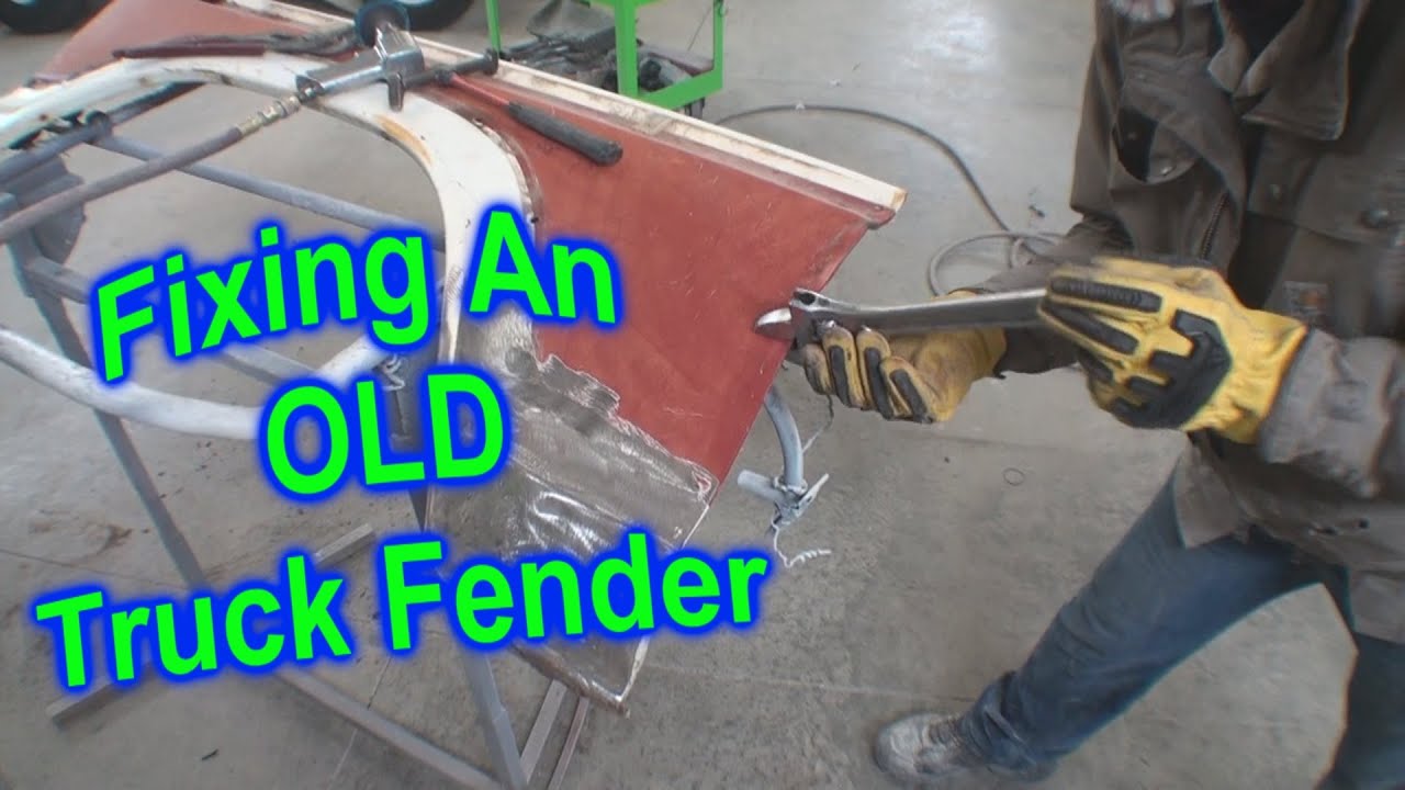 Ford Truck Fender DENT REPAIR - Square Body Truck Restoration - YouTube