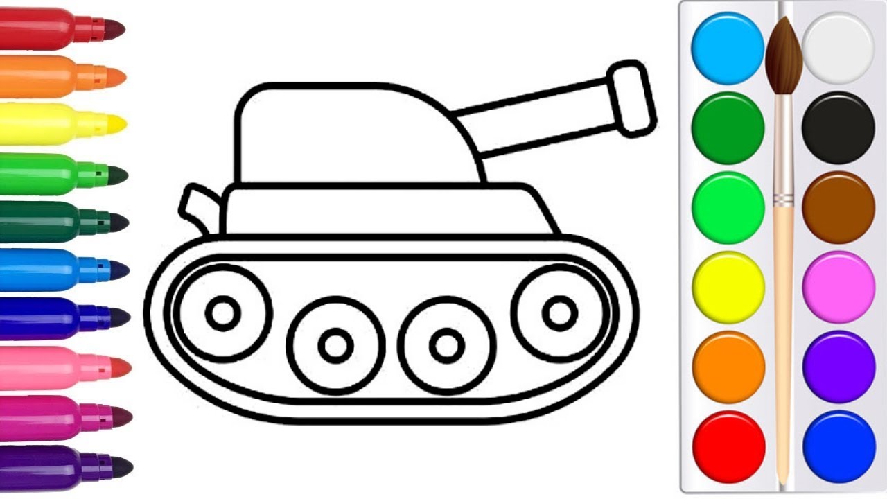 bolalar uchun tank chizish/drawing a tank for kids/рисунок танк для ...
