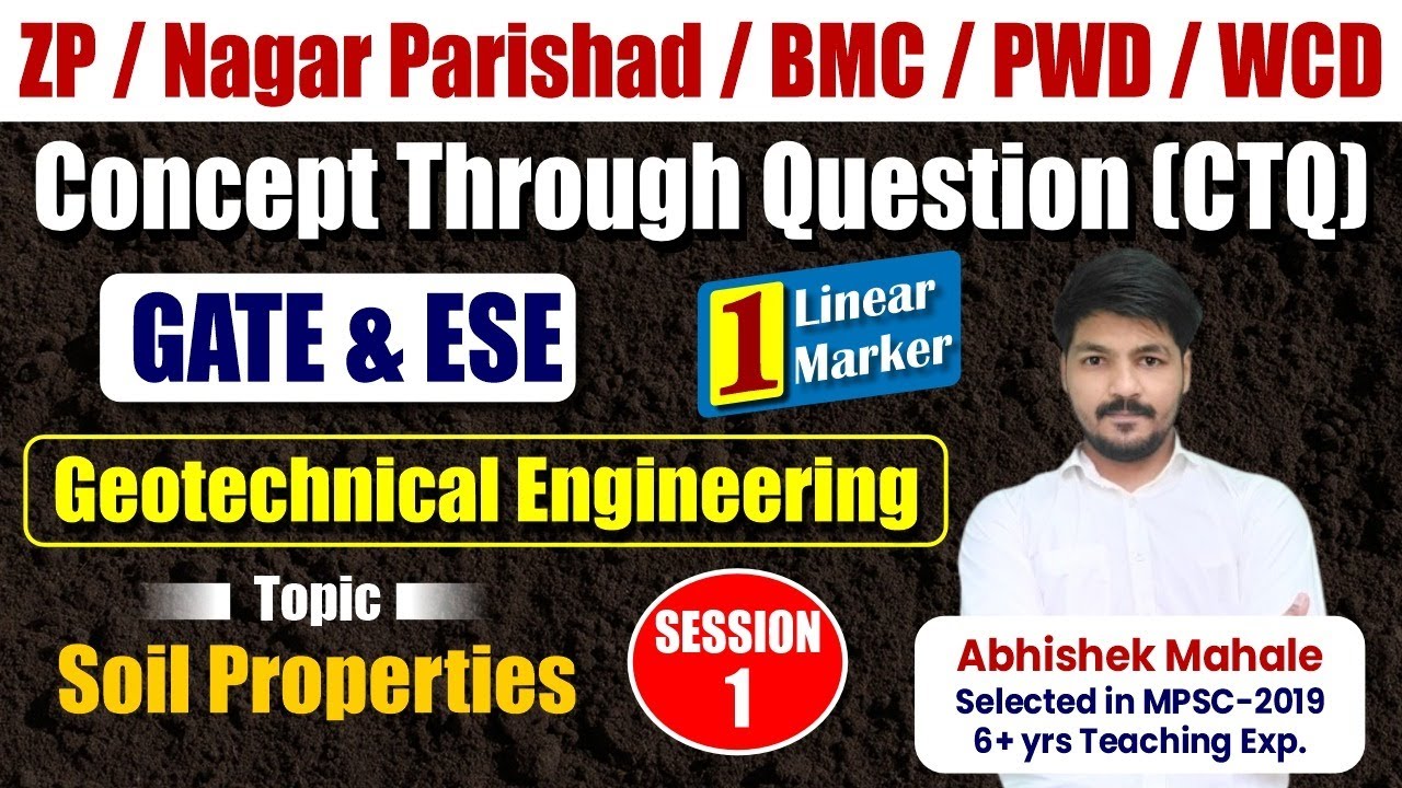 zp bharti 2023 | Geotechnical Engineering | CTQ Series | By Abhishek ...