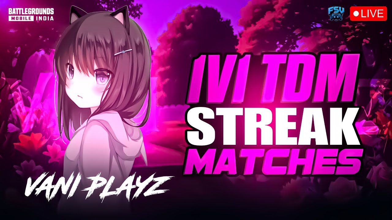 BGMI 1v1 TDM LIVE || BGMI LIVE CUSTOM ROOMS || GIRL GAMER || Vani Playz ...