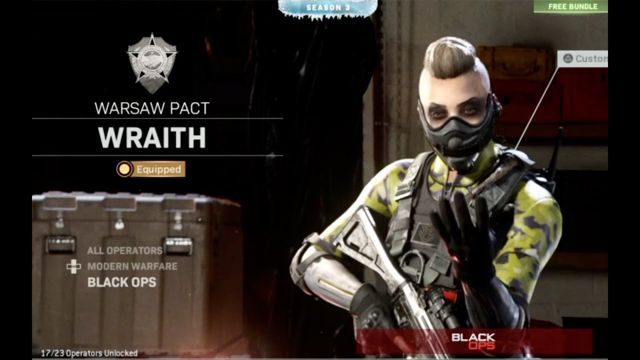 How to Unlock Groveyard (Wraith skin) Season 3 Call Of Duty Cold War ...