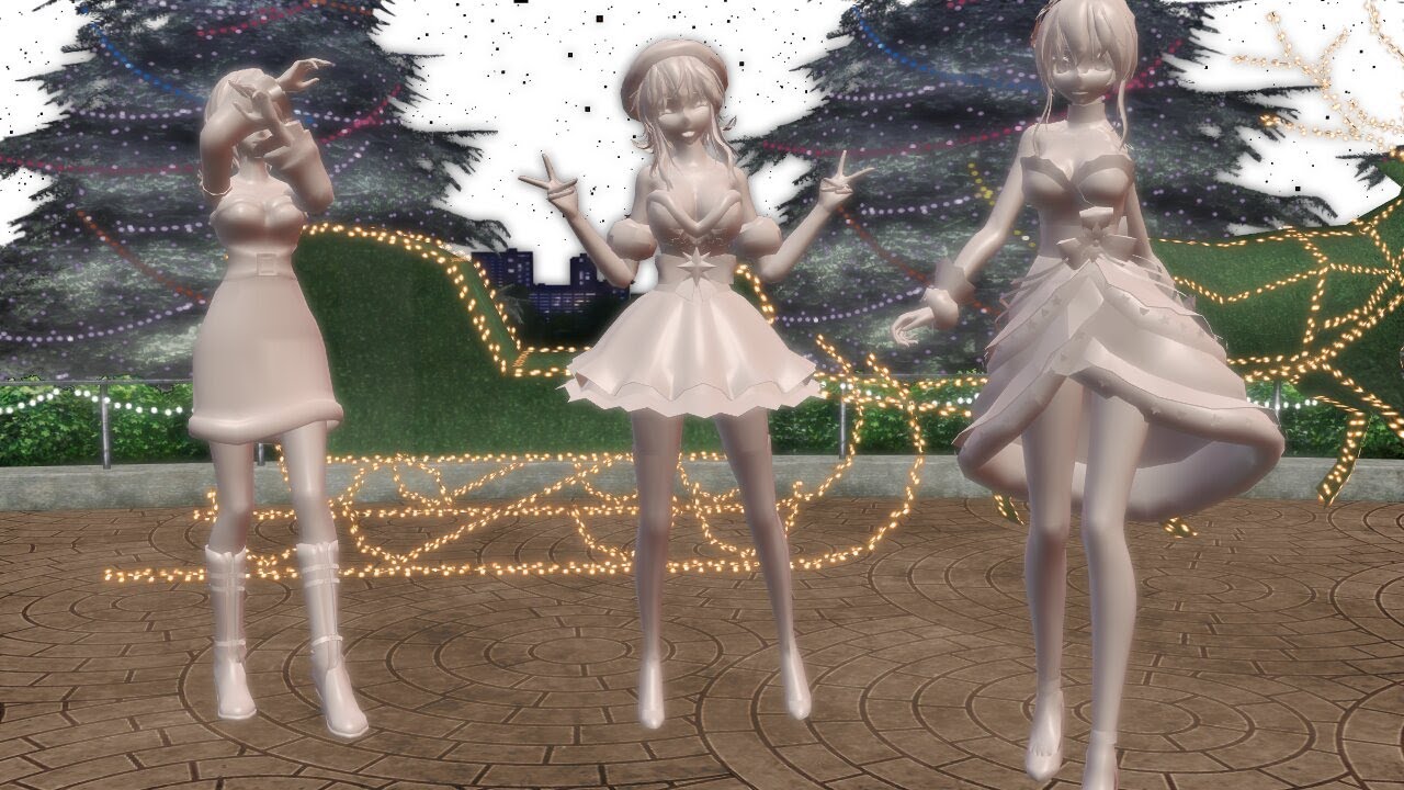 petrified women at christmas #asfr #petrification #animation #mmd - YouTube