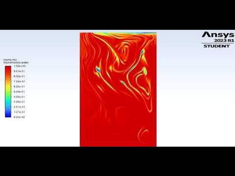 Filling of a water tank using ANSYS FLUENT using the eulerian multiphase model. - YouTube