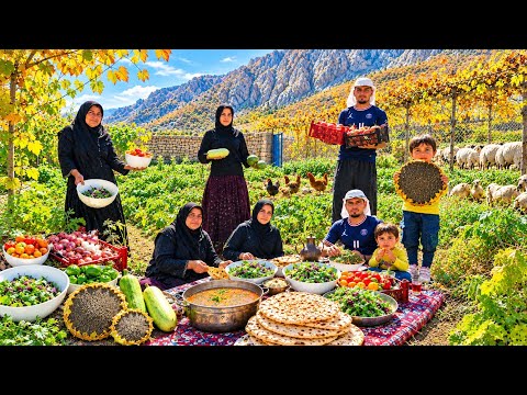 An Autumn Day with a Nomadic Family: Harvesting Natural, Organic Garden Produce and a Homemade Lunch