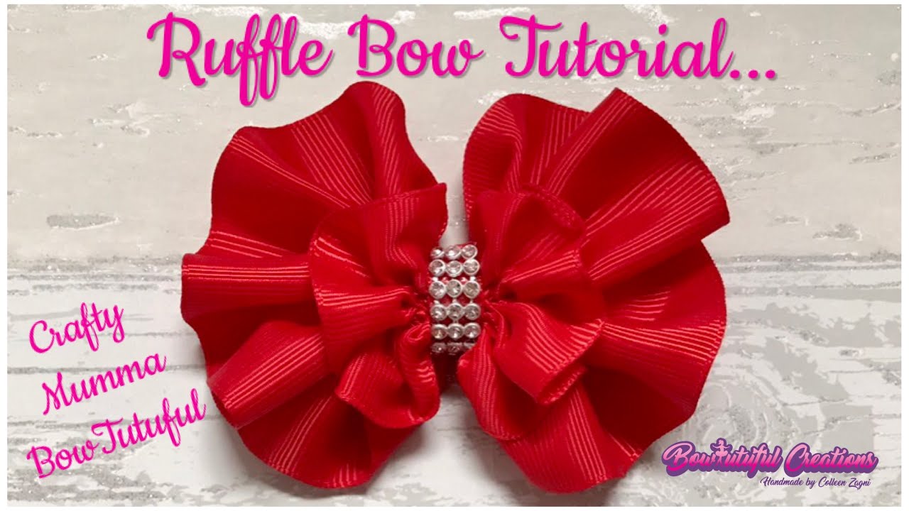 How to make hair bows: ruffle bow. Frill bow - YouTube