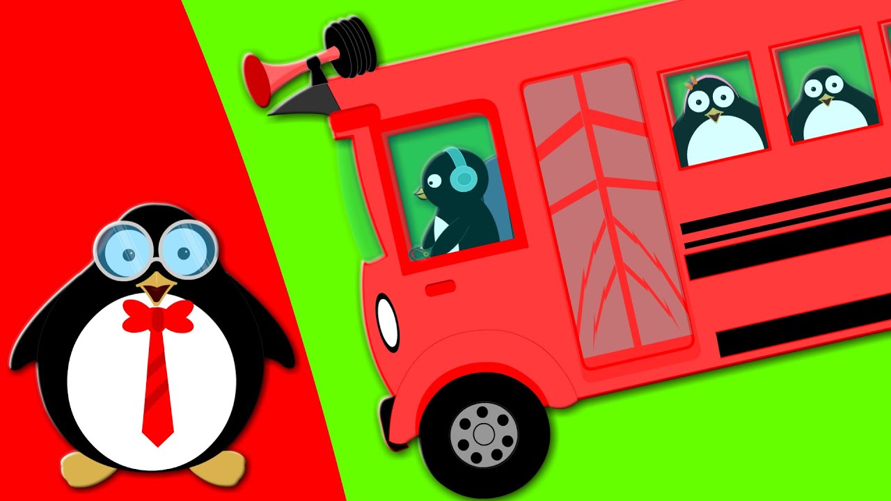 Wheels On The Bus Penguins | Songs For Baby And Kids | Nursery Rhymes ...