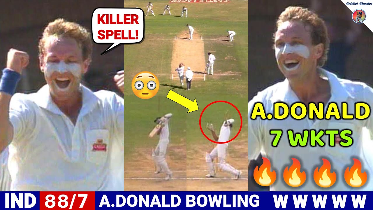 Allan Donald SPITTING FIRE 😱🔥 Donald 7/84 Frightening Fast Spell ...