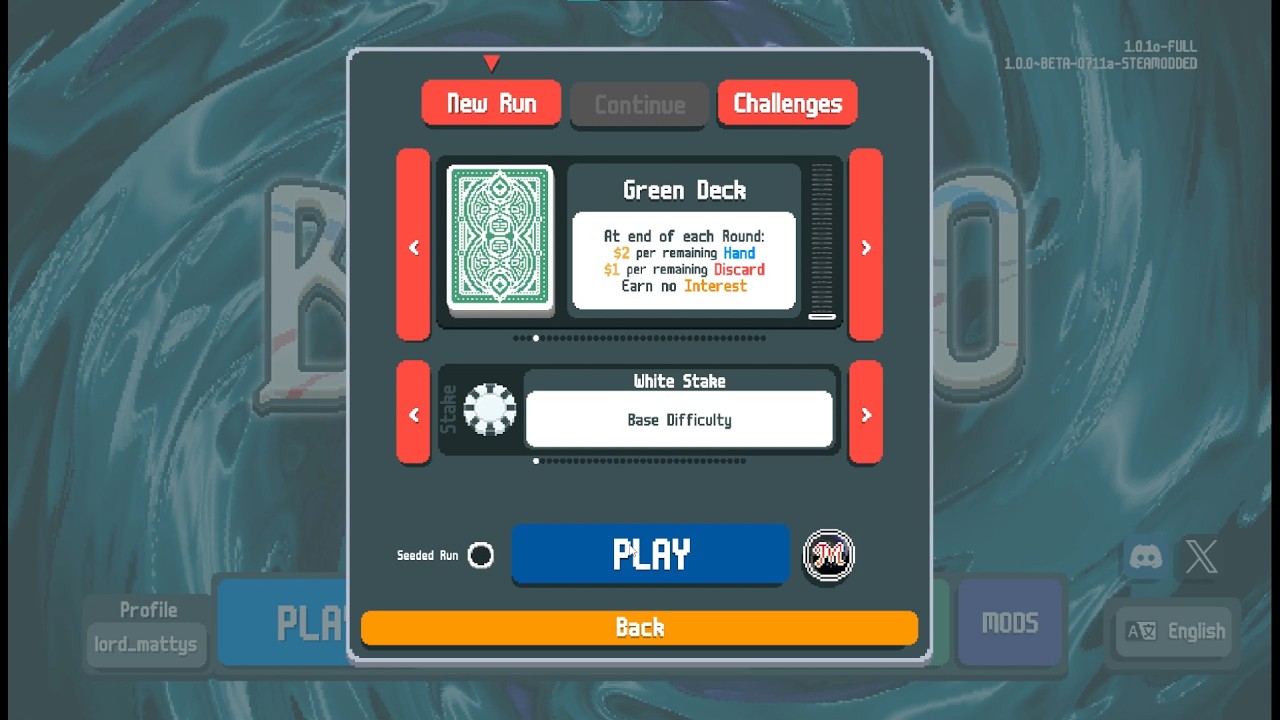 BALATRO green deck white stake - [Cryptid] - YouTube