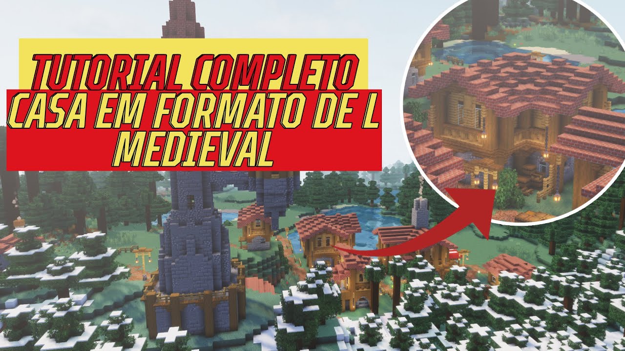 MINECRAFT - Casa grande medieval - TUTORIAL COMPLETO - YouTube