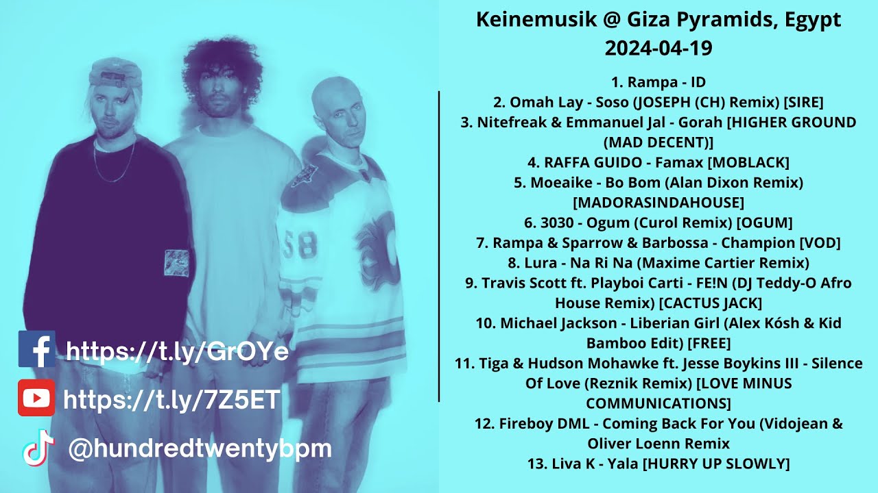 Keinemusik @ Giza Pyramids, Egypt 2024-04-19 with Tracklist - YouTube
