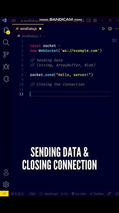 🥰🥰 How To Send Data And Close The Websocket Connection In Javascript Shorts Javascript Coding