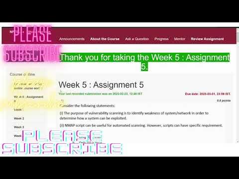 Ethical Hacking Week 5 Assignment 5 Solution Nptel Answer #assignment #nptel2023 #nptel #quiz ...