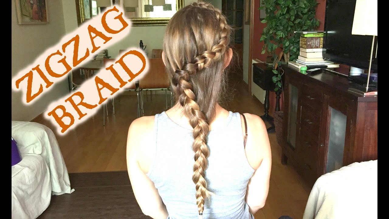 Trenza en zigzag / Trenza en zigzag / Zigzag braid - YouTube