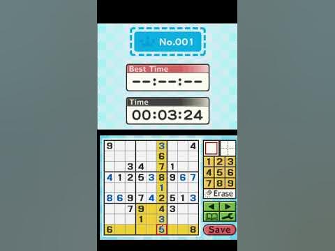 Sudoku Sensei (USA) Gameplay - 18'59 Gameplay - DSiWarer.com - YouTube
