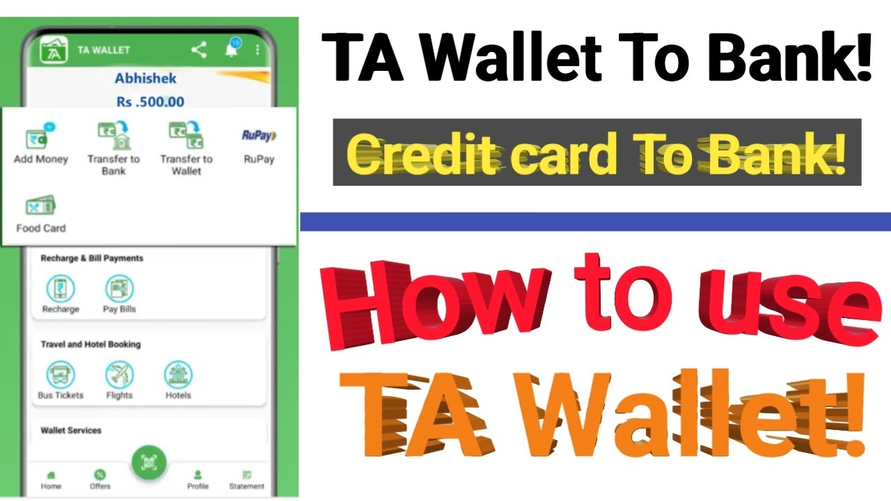 Credit card To Bank! TA Wallet Review ! How to use TA Wallet! Banking ...
