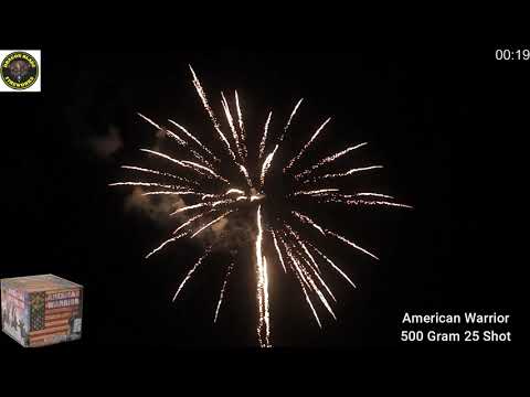 American Warrior | 500 Gram 25 Shot Firework | Dragon Blade Fireworks ...