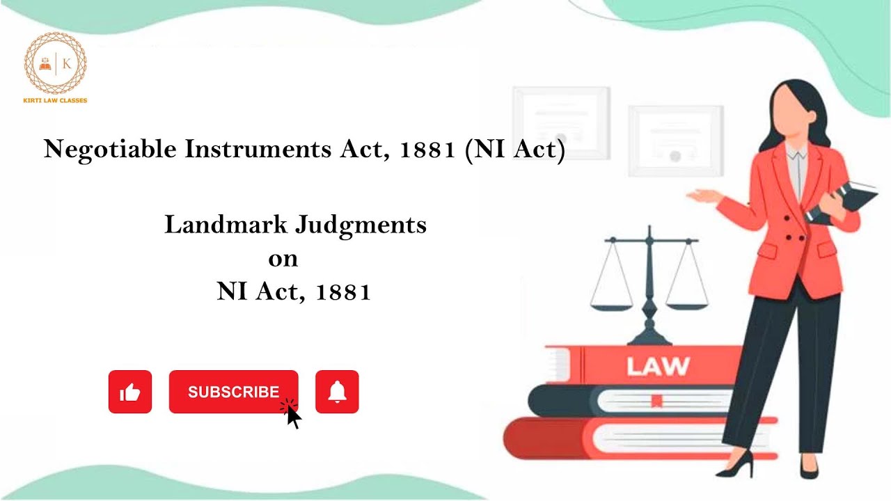 Landmark Judgement of Supreme Court | Cases of Negotiable Instruments ...