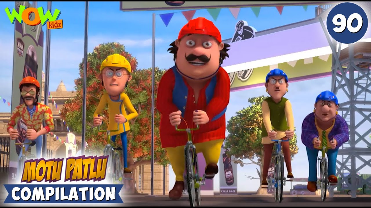 Cycle Race Motu | Motu Patlu Season 13 - Compilation 90 | Motu Patlu ...