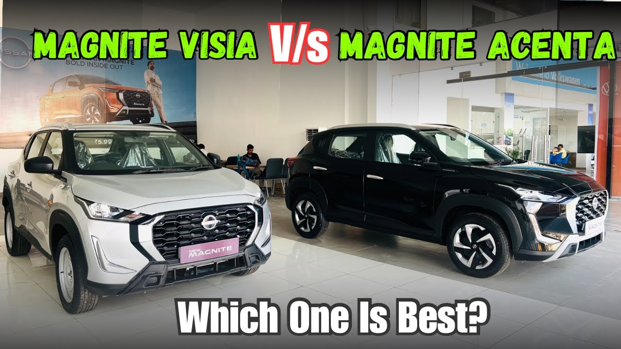 New Nissan Magnite Visia Vs Acenta Full Detailed Comparison Visia Vs ...