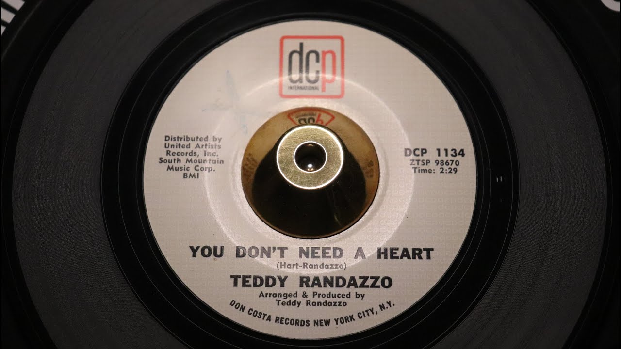 Teddy Randazzo - You Don't Need A Heart - DCP: 1134 - YouTube