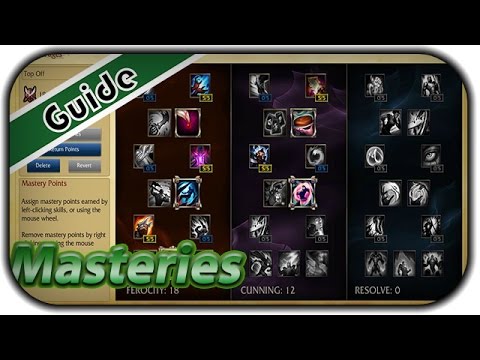 Masteries Guide - Season 6 - League of Legends - YouTube