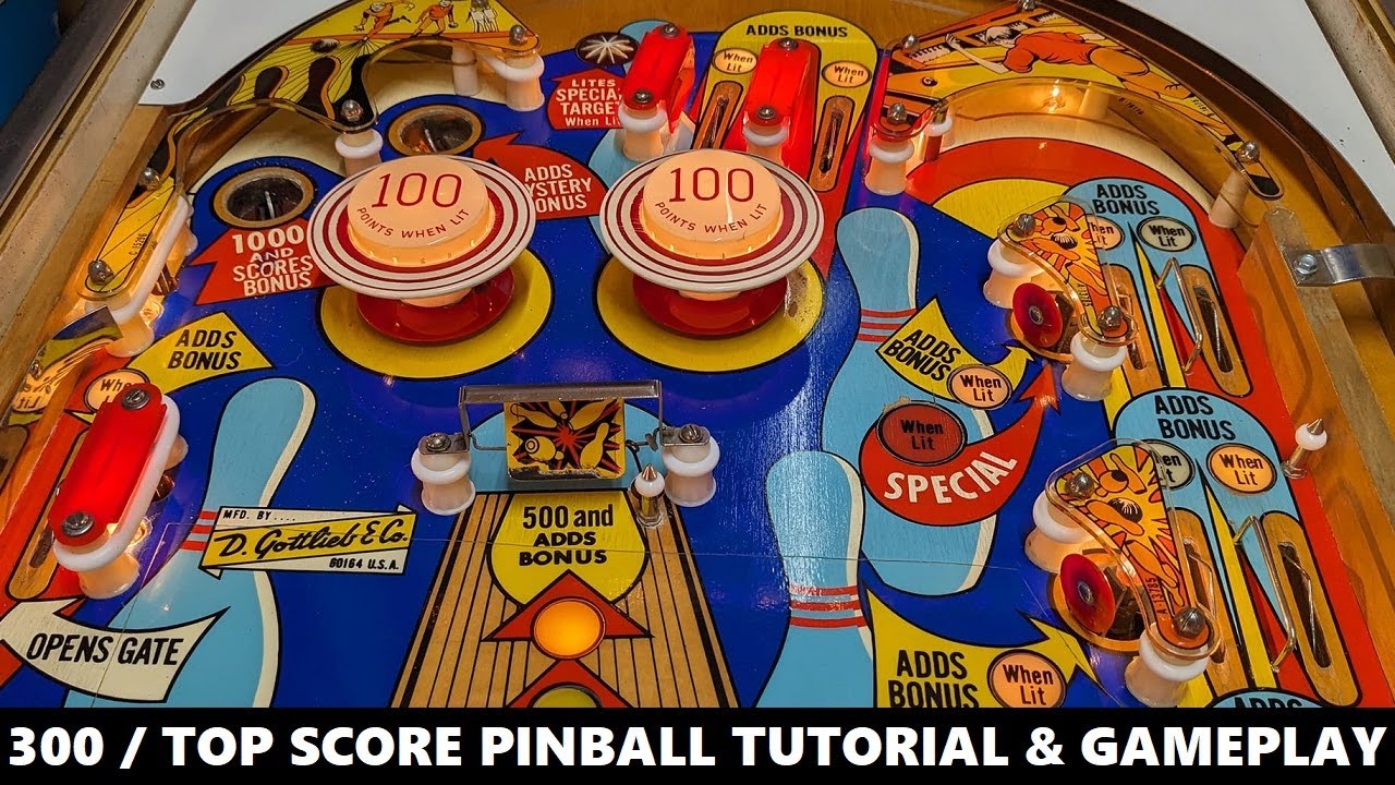 300 / Top Score Pinball Tutorial & Gameplay (Gottlieb 1975) - YouTube