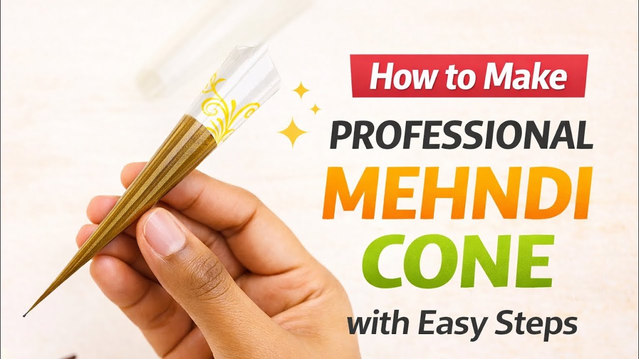 How to Make Professional Mehndi Cone | Easy Step by Step (Perfect Thin ...