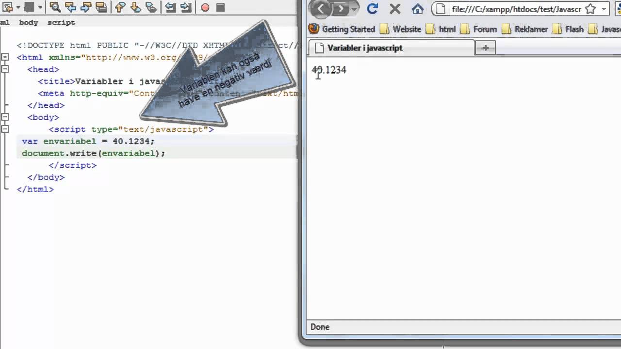 Javascript Kursus Tutorials For Begyndere 2 Variabler I Javascript
