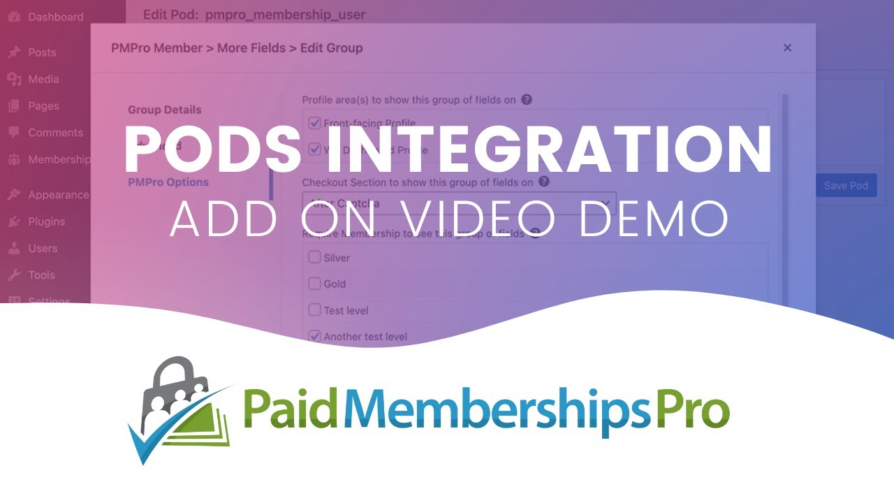 Pods Integration Add On | Paid Memberships Pro - YouTube
