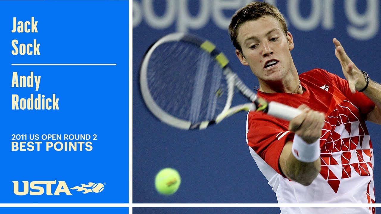 18-Year-Old Jack Sock vs. Andy Roddick Best Points | 2011 US Open Round ...