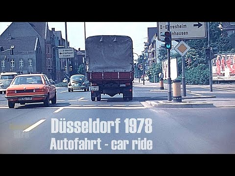 Düsseldorf 1978 - Autofahrt - early dashcam