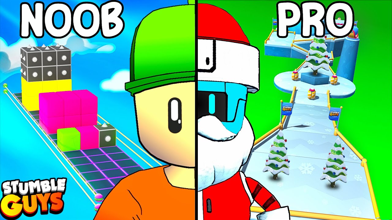Fingi ser Noob para me tornar o Papai Noel pro no Stumble Guys - YouTube