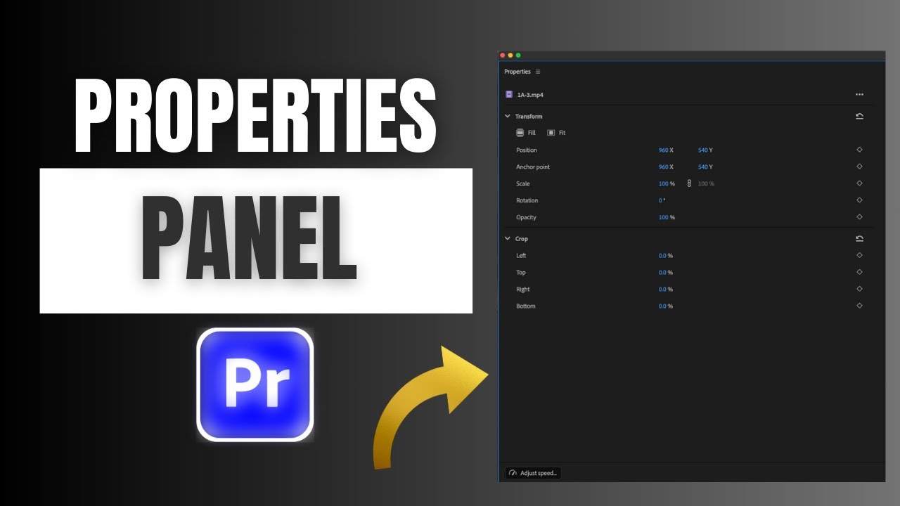 How to Use the NEW Properties Panel in Premiere Pro 2025 - YouTube