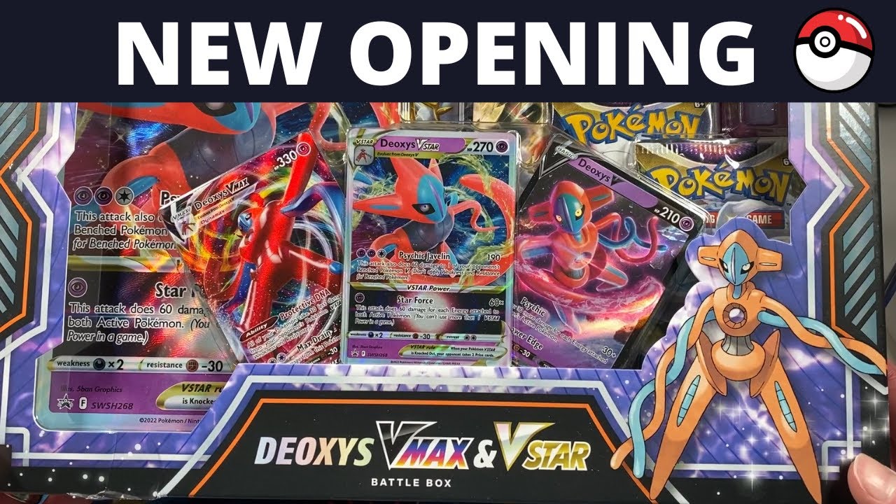 Opening New Pokemon Cards Deoxys VMAX & VSTAR Promo Box - YouTube